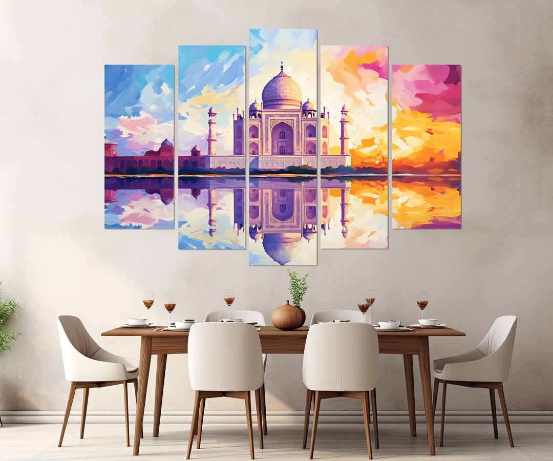 Taj Mahal Canvas Print, Taj Mahal Wall Art, India Canvas Art, India ...