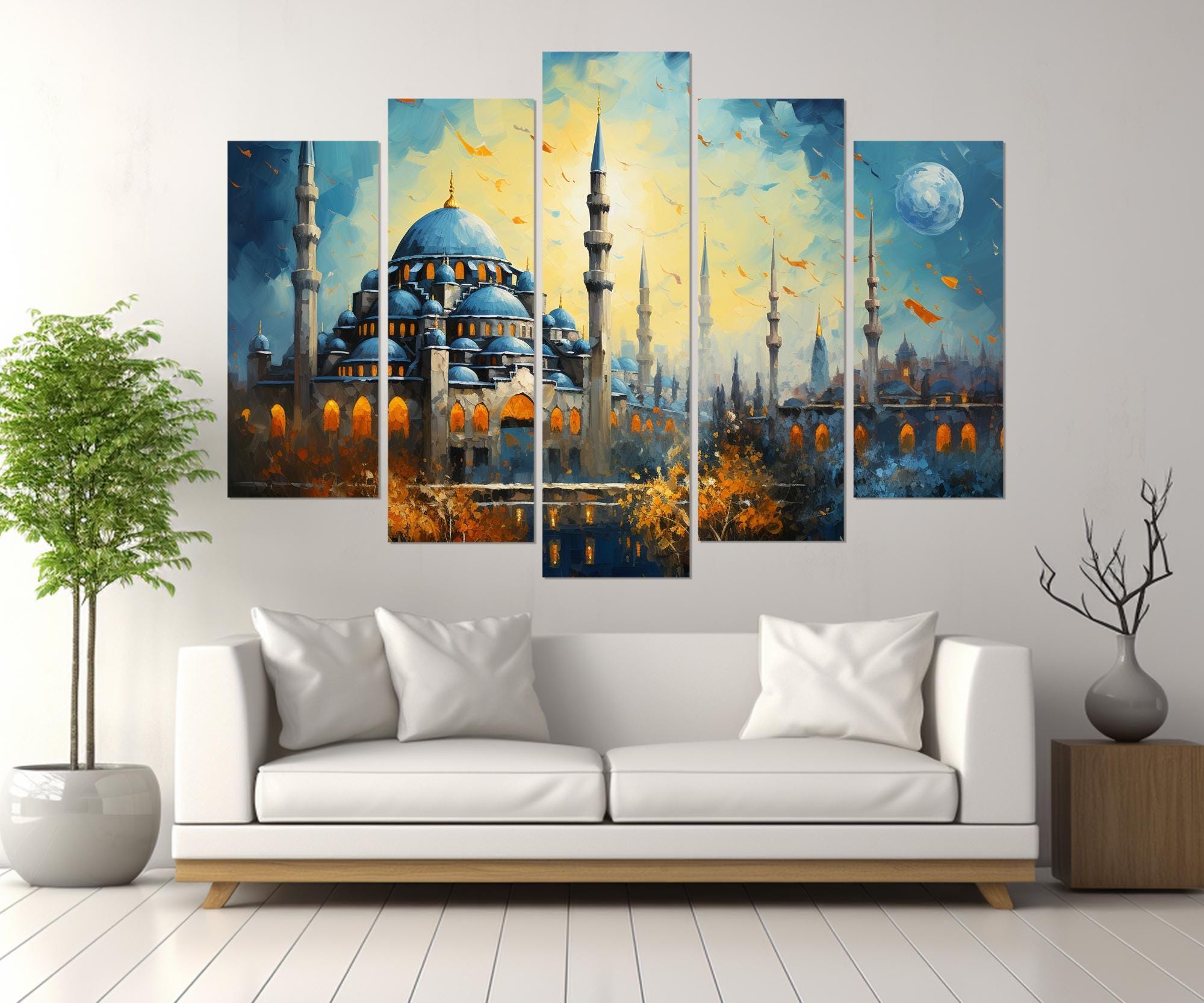 Abstract Blue Mosque (sultanahmet Camii) in Istanbul, Turkey Canvas ...