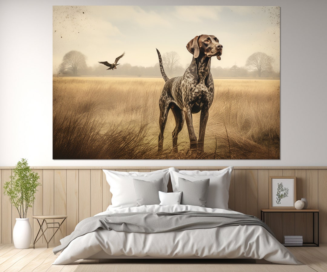 German Shorthaired Pointer on the Hunt Canvas Print, Hunting Wall Art ...