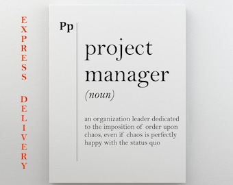 TRANSPARENT Management Consultant Definition Print Gift for - Etsy