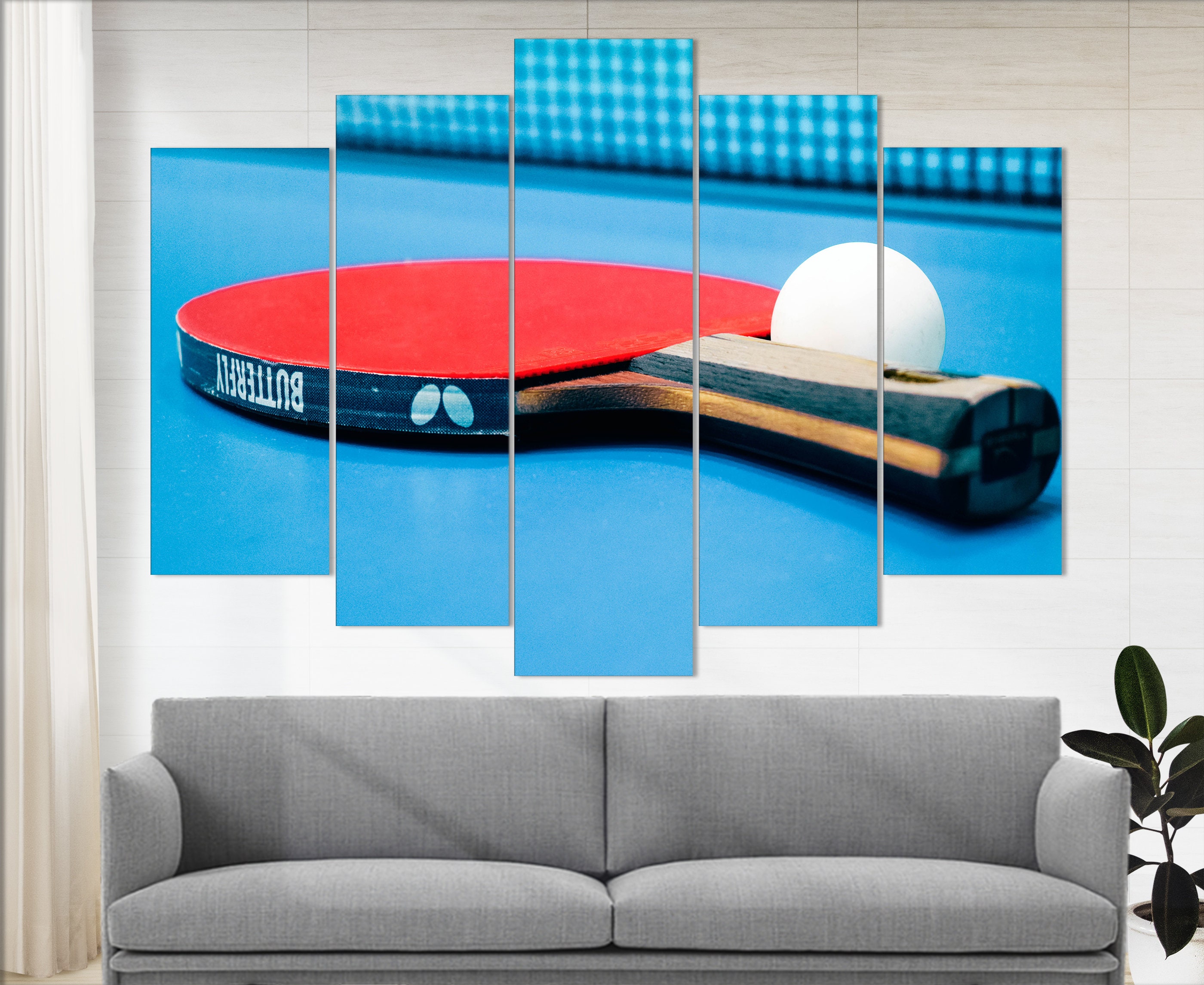 Table Tennis Wall Art Ping Pong Canvas Art Table Tennis | Etsy