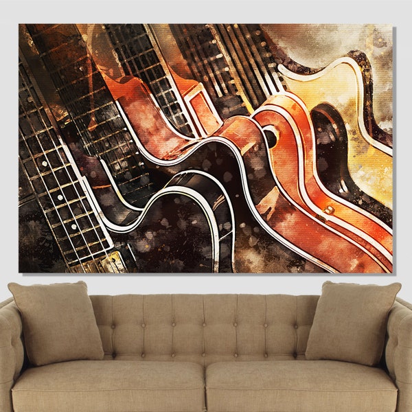 Abstract Guitar Art - Etsy