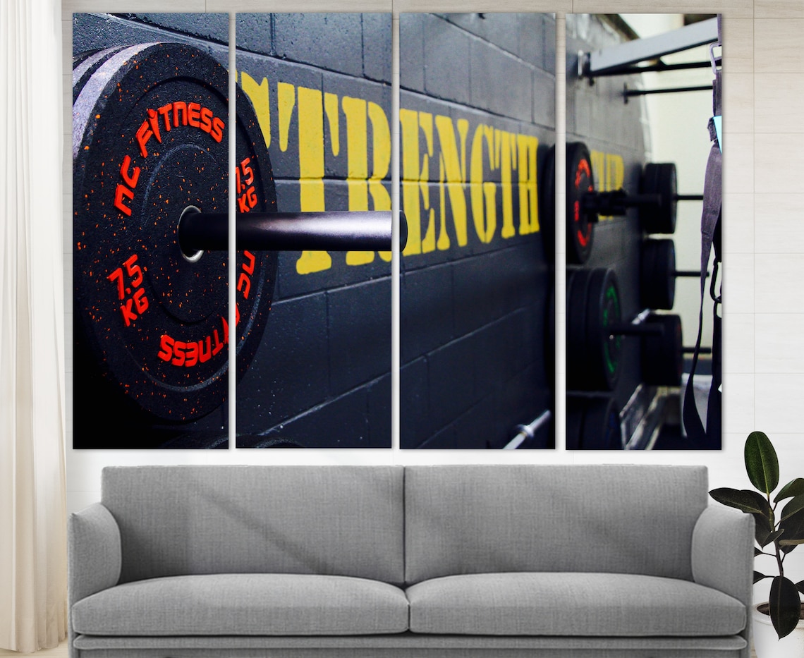 Gym Wall Art Workout Motivation Fitness Canvas Print - Etsy