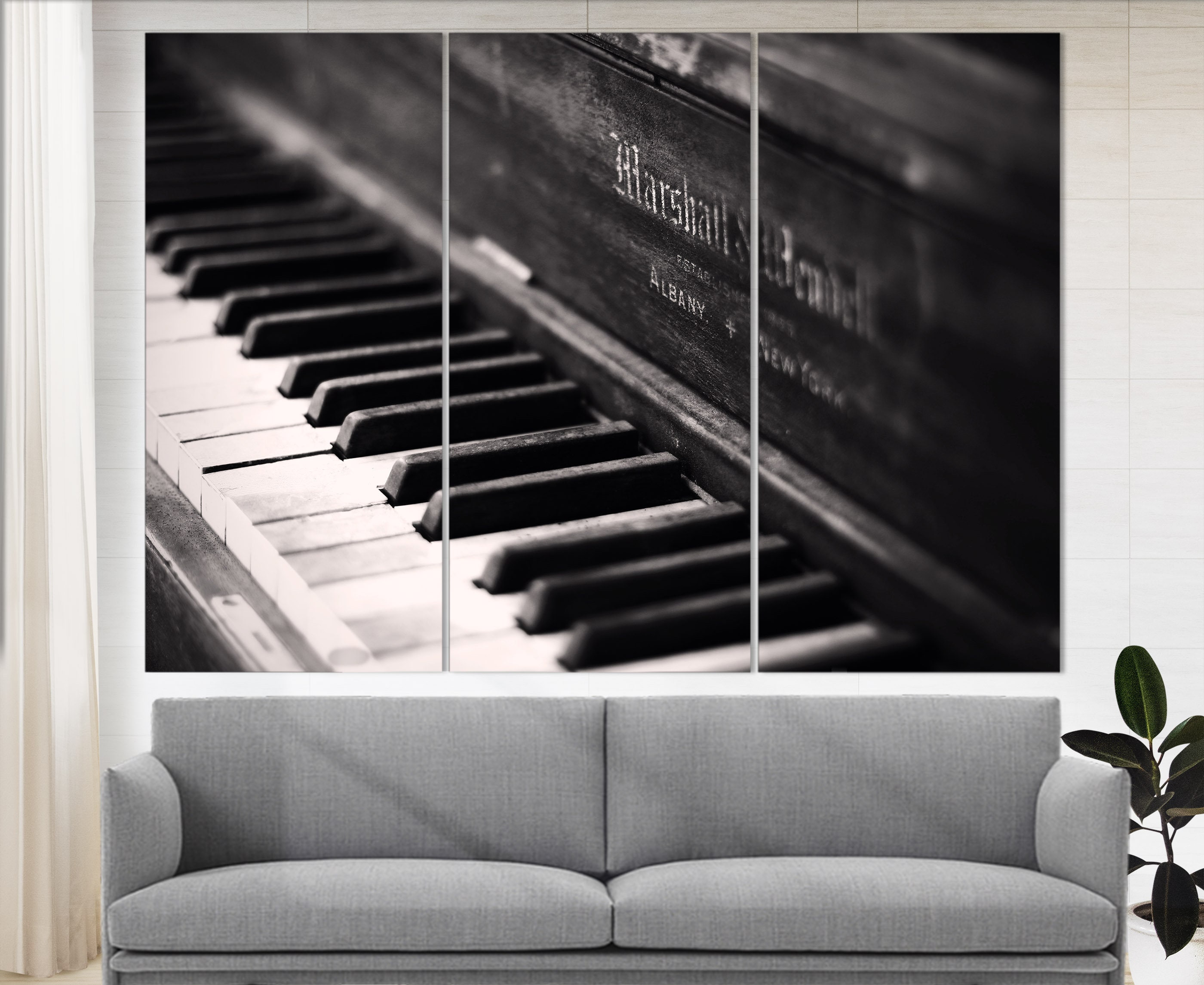 Vintage Piano Canvas Print Abstract Piano Photo Pianist Gift | Etsy