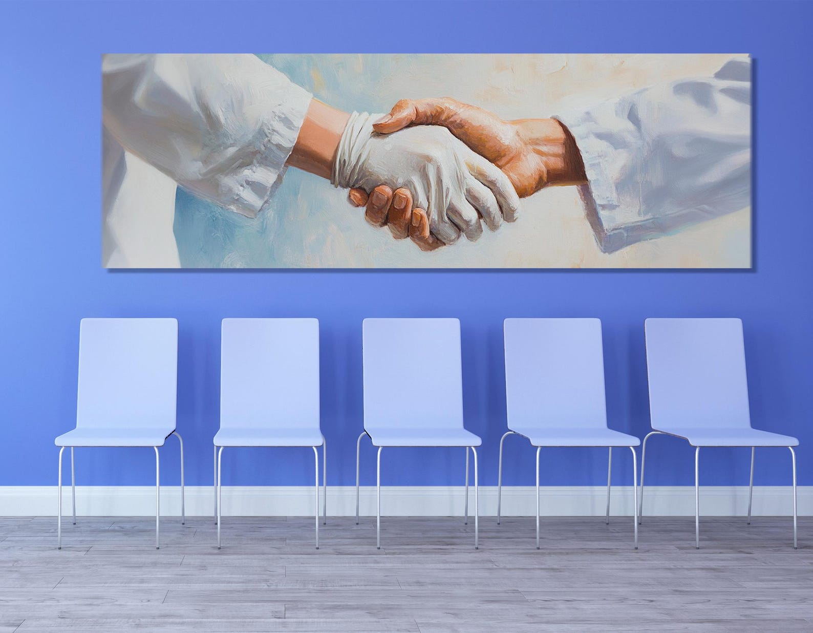 Doctors Handshake Painting Canvas Print, Hospital Wall Decor, Doctor ...