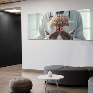 Human Brain Wall Art, Psychologist Gift, Psychologist Office Decor ...