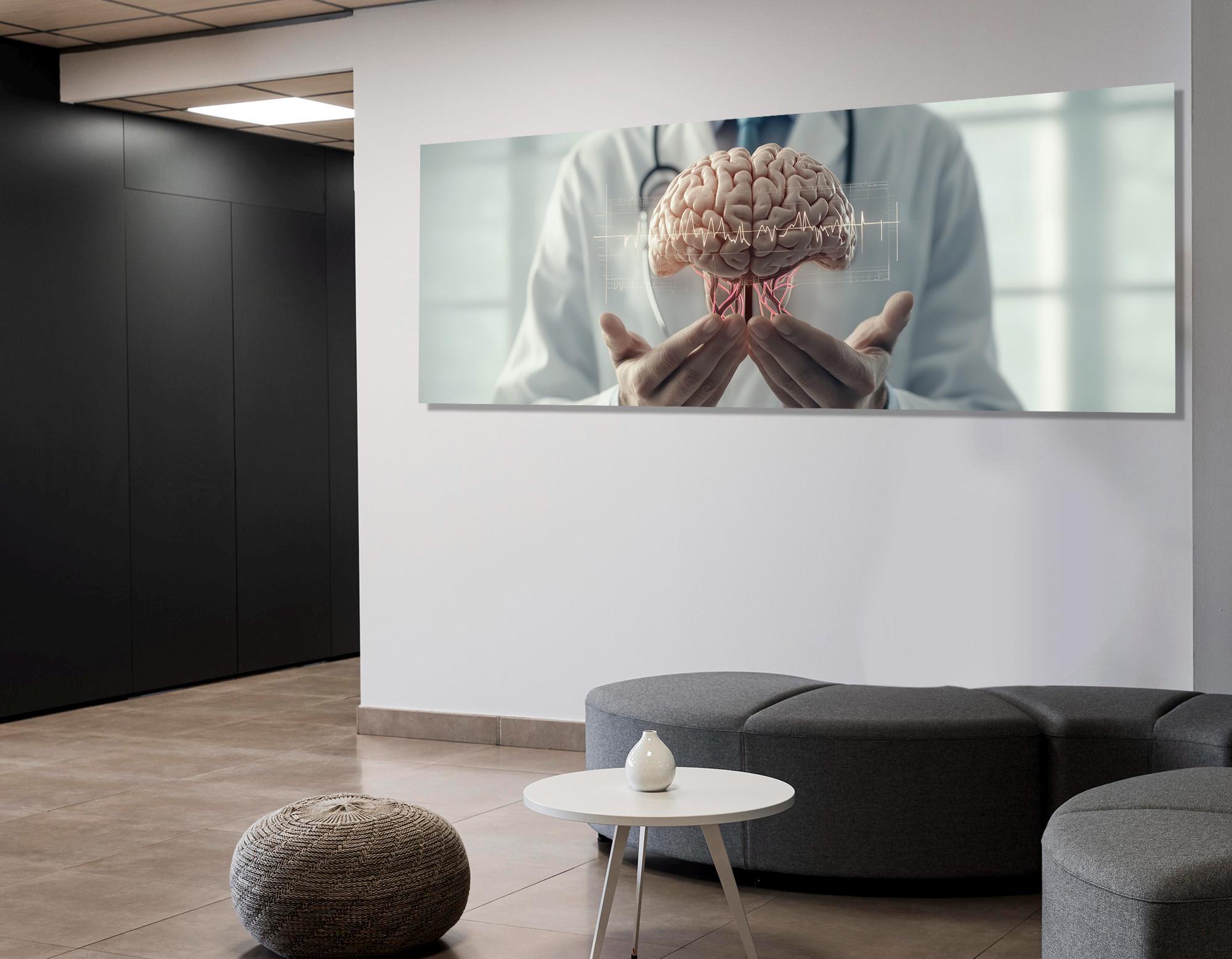 Human Brain Wall Art, Psychologist Gift, Psychologist Office Decor ...