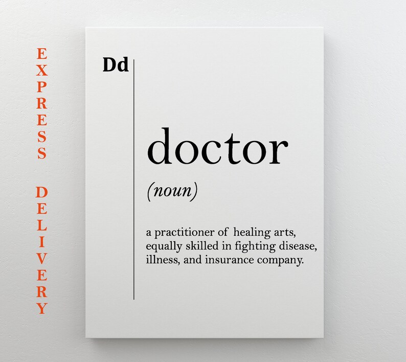 Doctor Canvas Art Doctor Poster Doctor Gift Doctor - Etsy