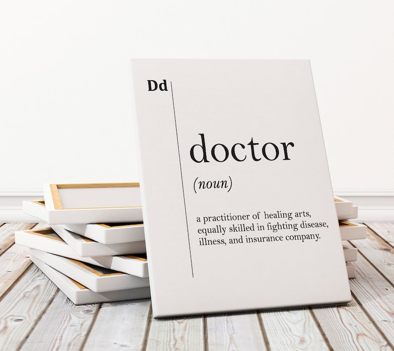 Doctor Canvas Art Doctor Poster Doctor Gift Doctor - Etsy