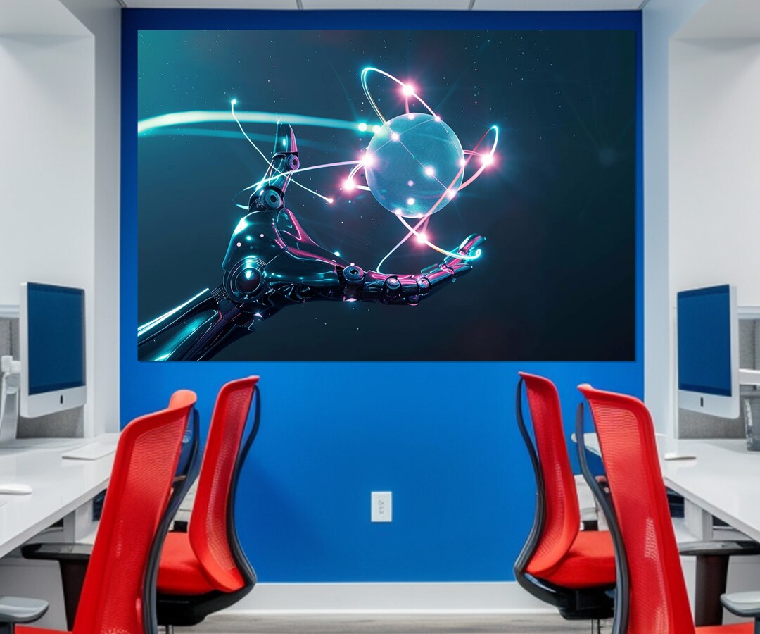 Artificial Intelligence Canvas Print, Robotics Wall Art, Ai Wall Art ...