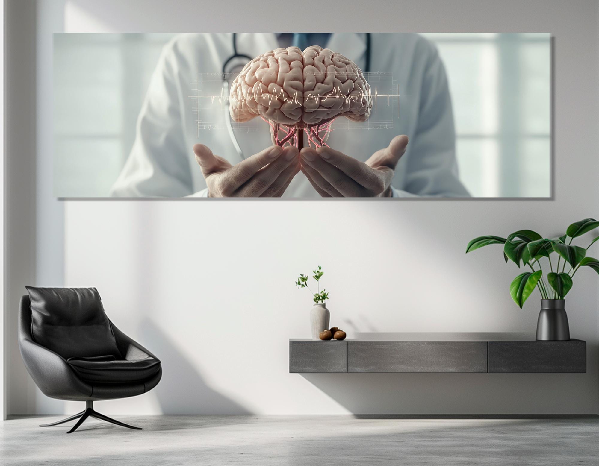 Human Brain Wall Art, Psychologist Gift, Psychologist Office Decor ...