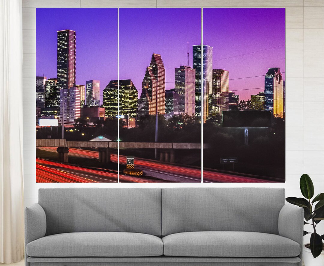 Houston Skyline, Houston Wall Art, Houston Canvas Print, Houston Wall ...