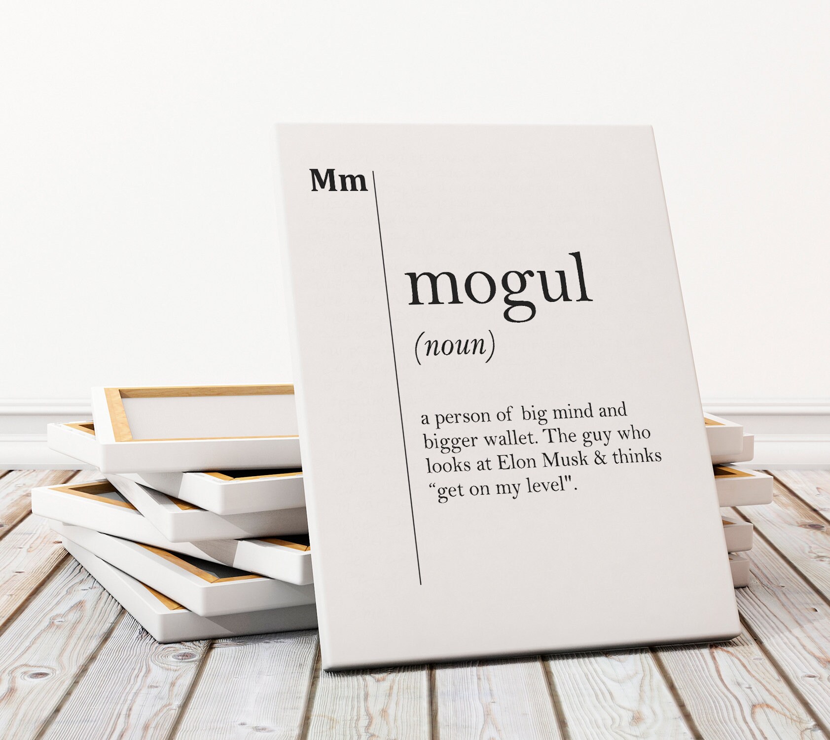 Mogul Definition Canvas Print, Businessman Gift, Mogul Gift ...