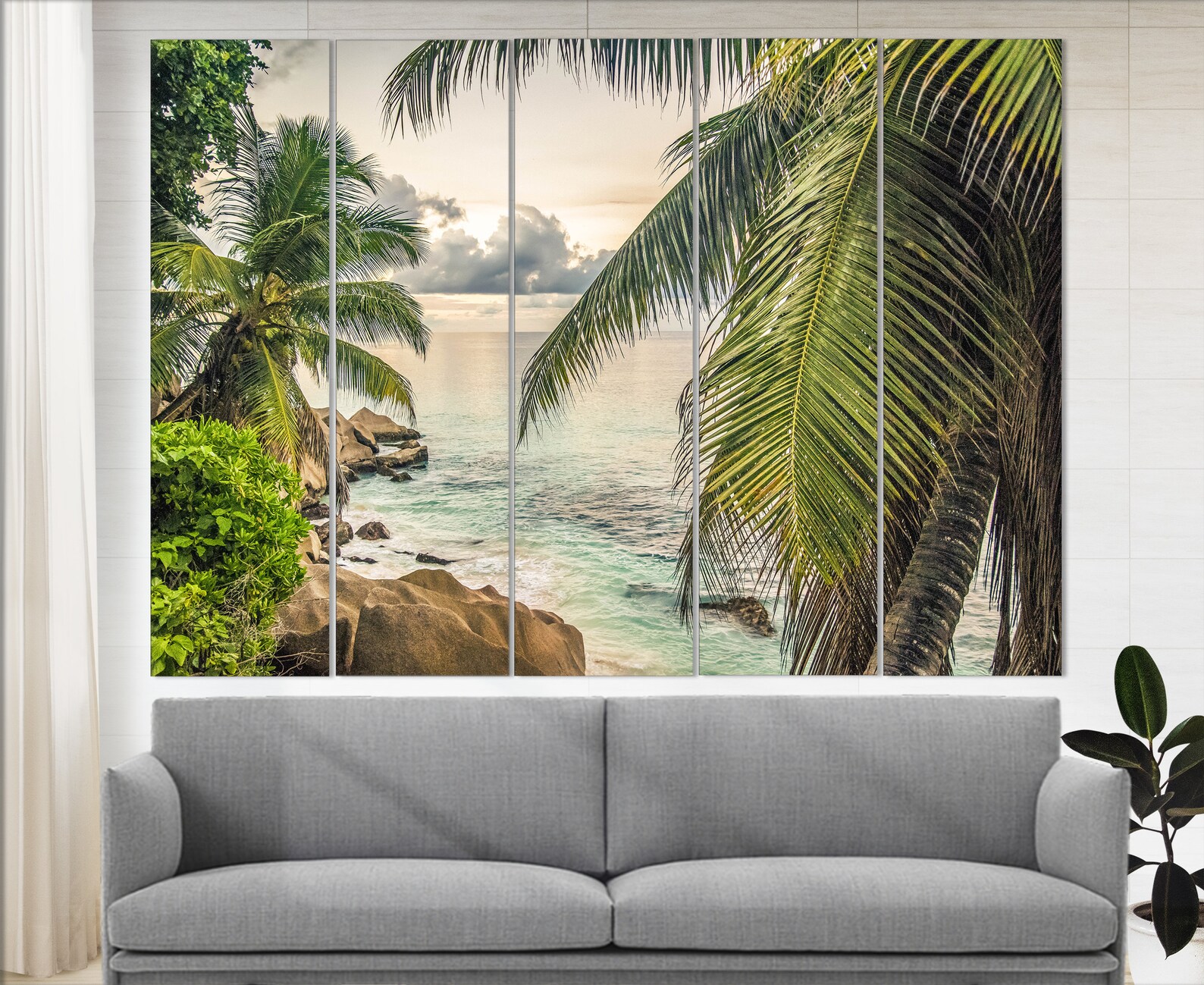 Tropical Canvas Print Palm Trees Print Tropical Decor Palm - Etsy
