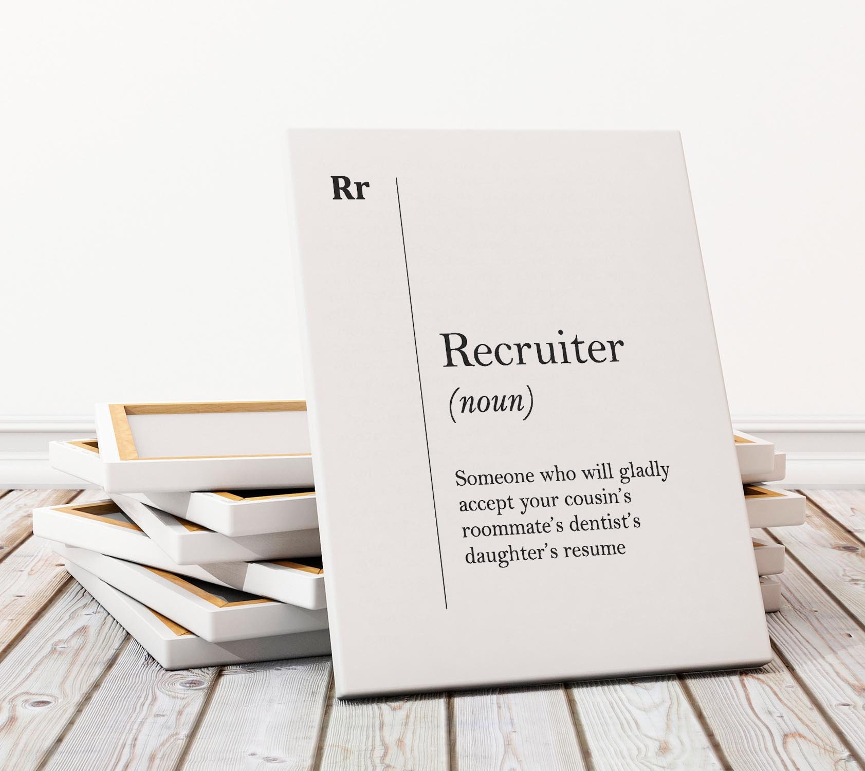 Recruiter Definition Canvas Print Recruiter Gift Human | Etsy