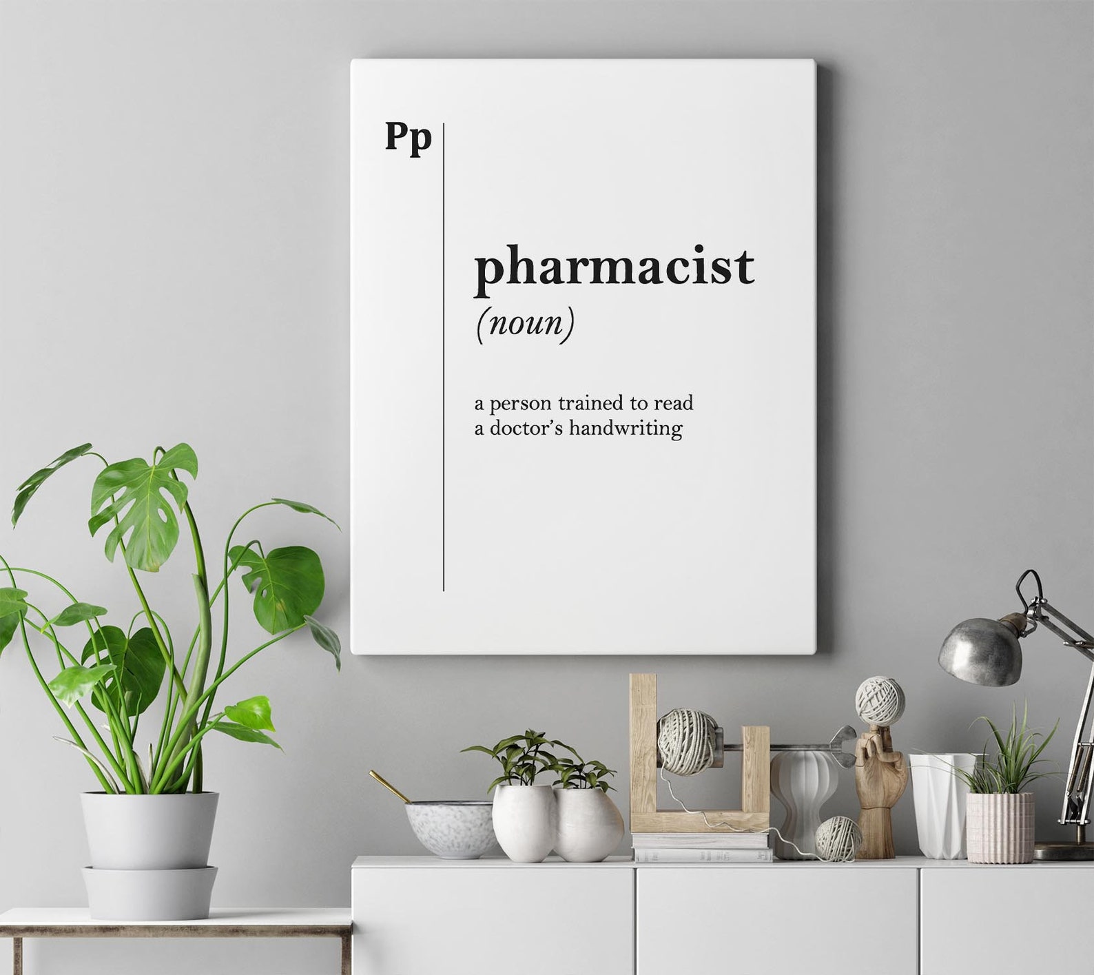 Pharmacist Canvas Print Definition Pharmacist Gift Doctor - Etsy