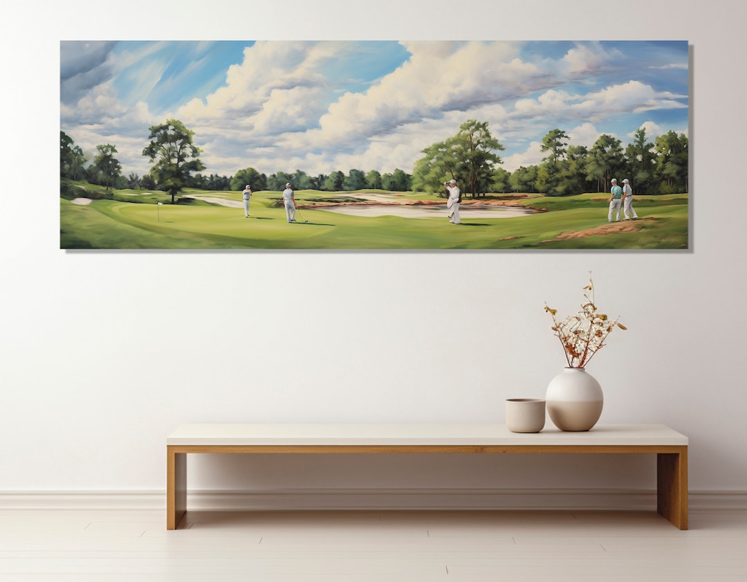 Large Golf Canvas Print, Golf Painting, Golf Wall Art, Golf Player Gift ...
