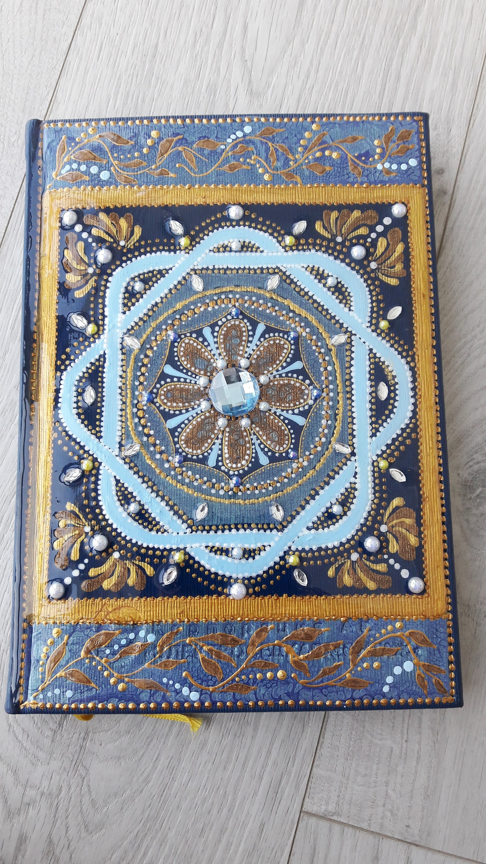 Handpainted Mandala Notebook Hardcover Undated Yoga Journal - Etsy UK