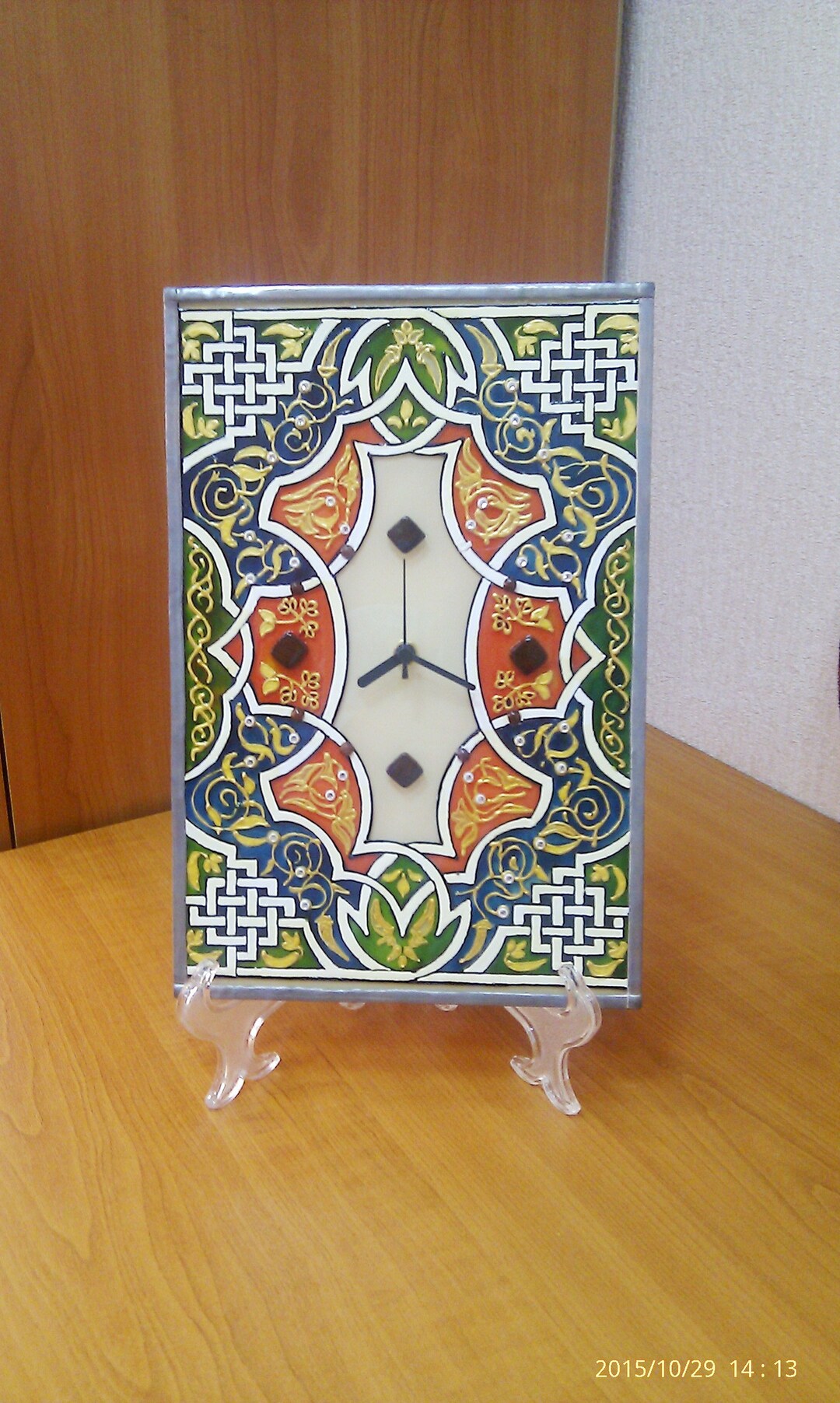 Wall Clock Oriental Patterns Clock Mothers Day Gifts Stained Synthetic ...