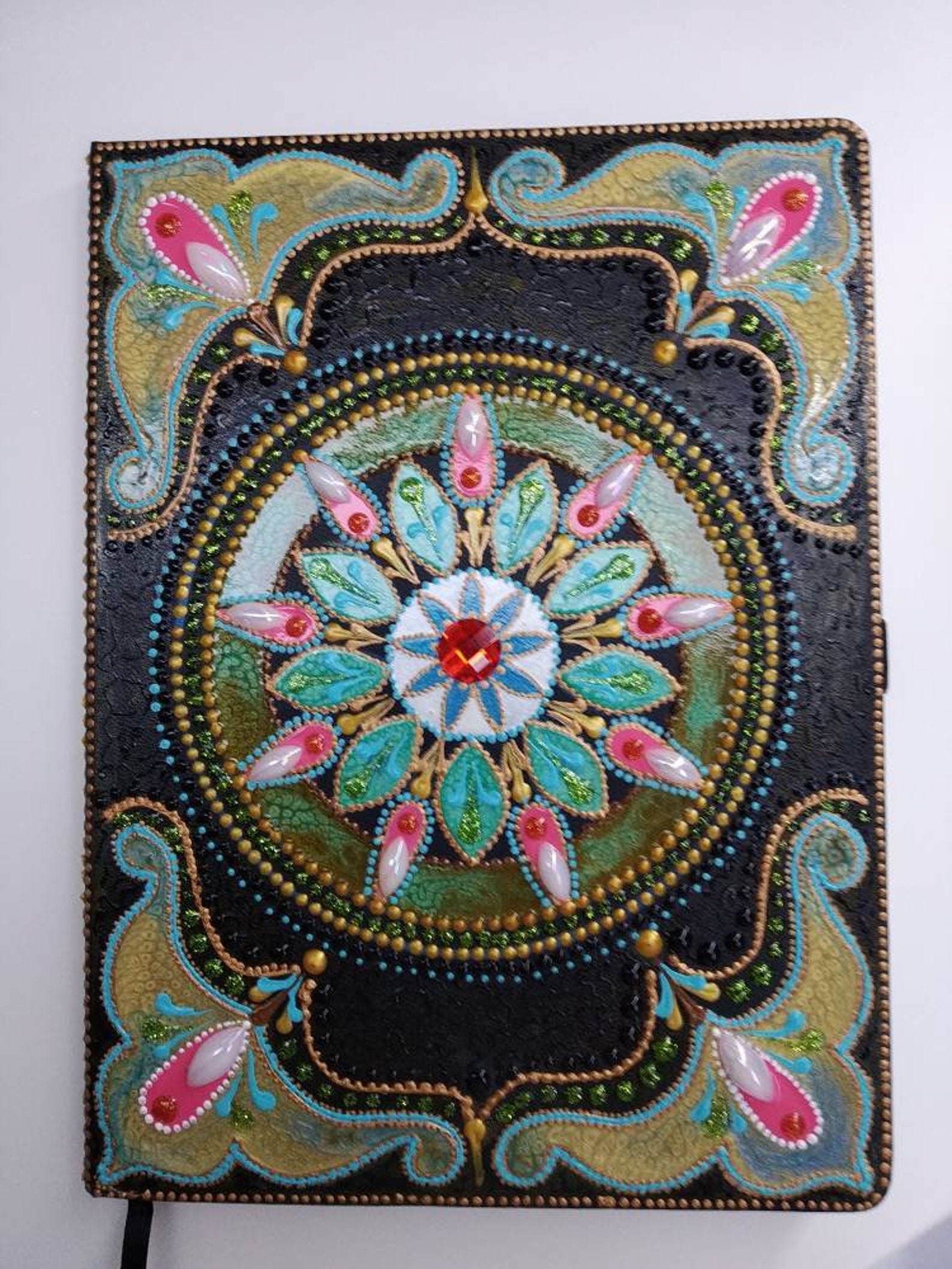 Handpainted Mandala Notebook Hardcover Undated Yoga Journal - Etsy
