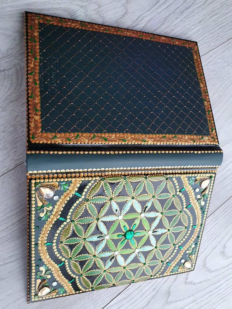 Handpainted Mandala Notebook ONE Flower of Life Hardcover - Etsy
