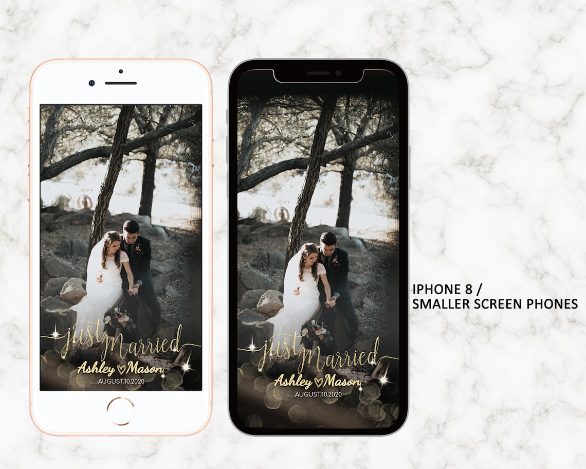 Snapchat Filter Wedding Instant Geofilter Wedding Just Married | Etsy