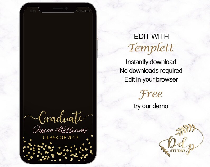 Snapchat Filter Graduation 2022INSTANT DOWNLOAD EDITABLE | Etsy