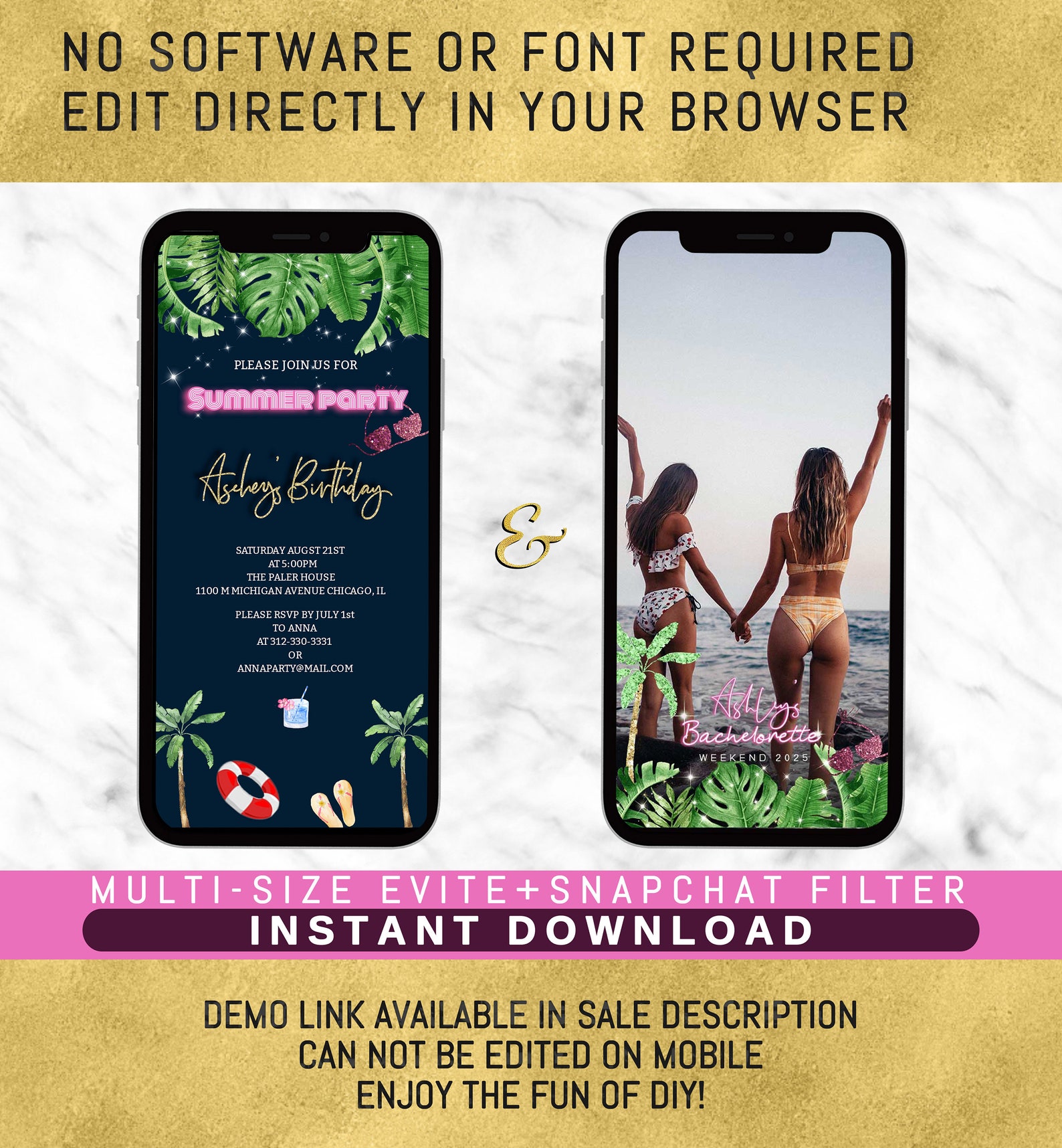 Snapchat Filter Tropical-instant DOWNLOAD Editable-geofilter - Etsy