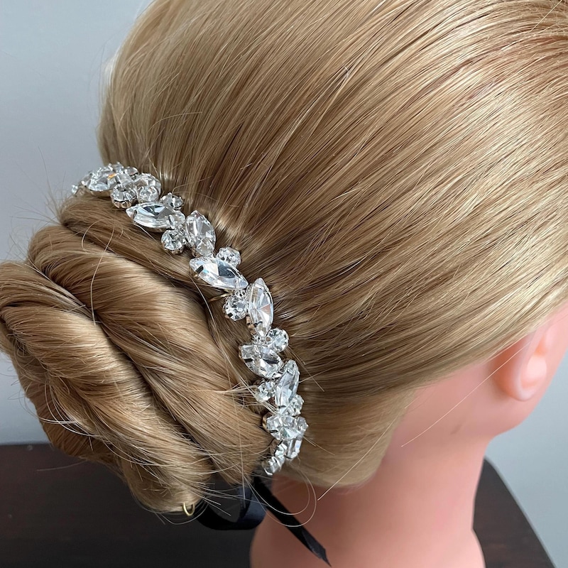 Rhinestone Bun - Etsy