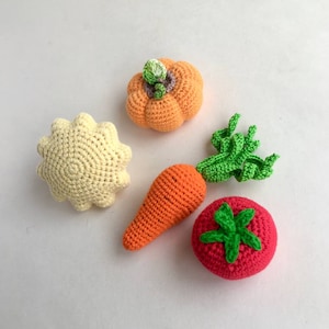 Crochet Food for Pretend Play Kitchen Fake Food Props Crochet Mushroom ...