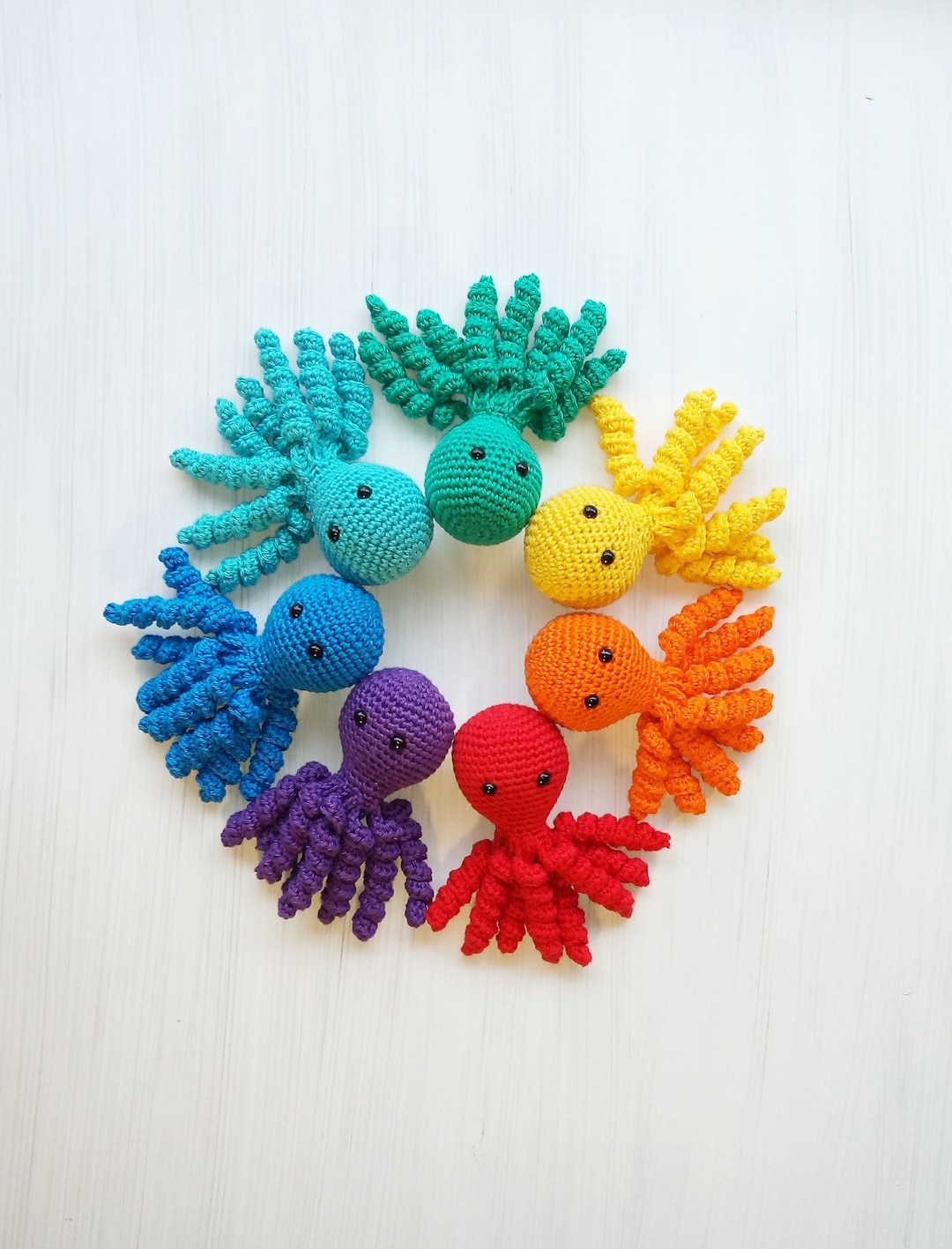 Crochet Octopus Lovey Fidget Toys Gift Newborn Montessori Baby Toys ...