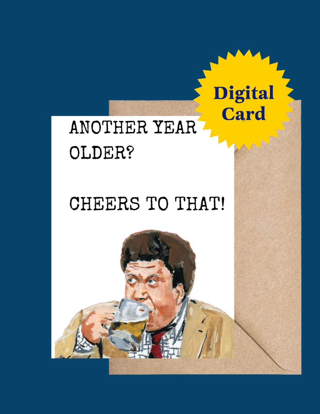 Printable 'another Year Older? Cheers to That!' Greeting Card – Norm ...