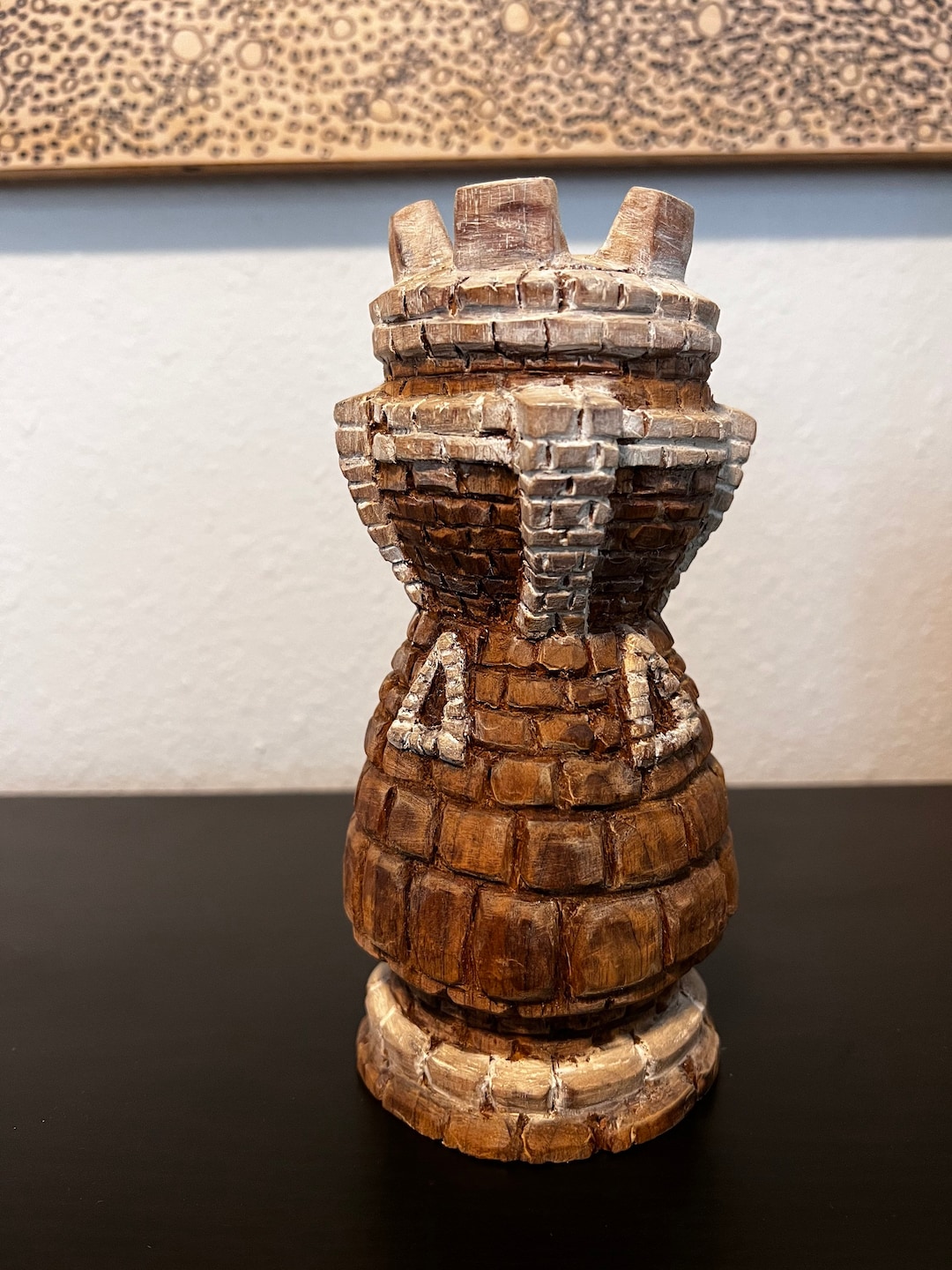 Hand Carved Wooden Rook Chess Game Piece - Etsy