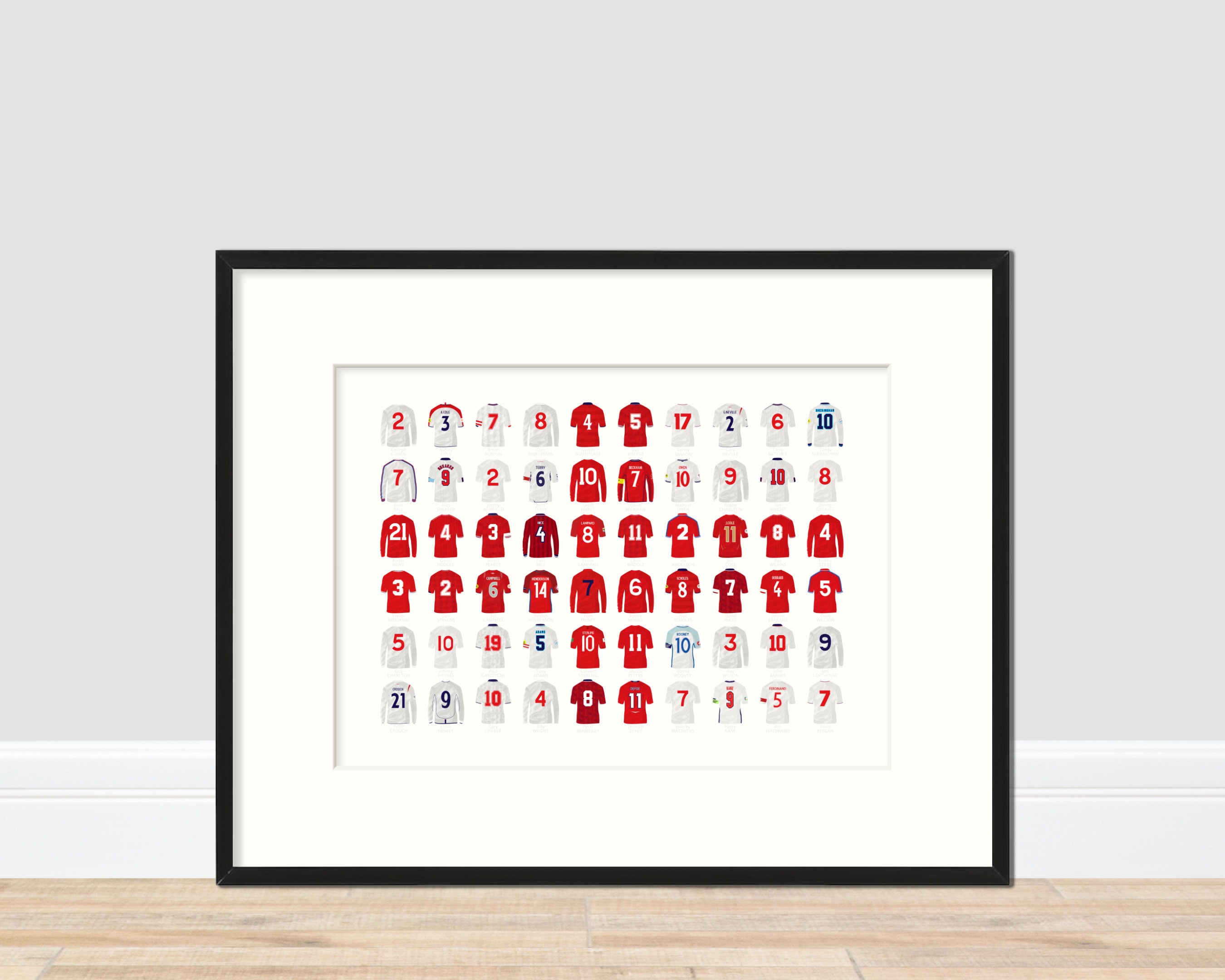 England - Legends Flag A3 Print - Etsy