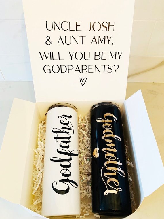 Home & Living Drink & Barware Baptism Gift Godfather Proposal Will You ...