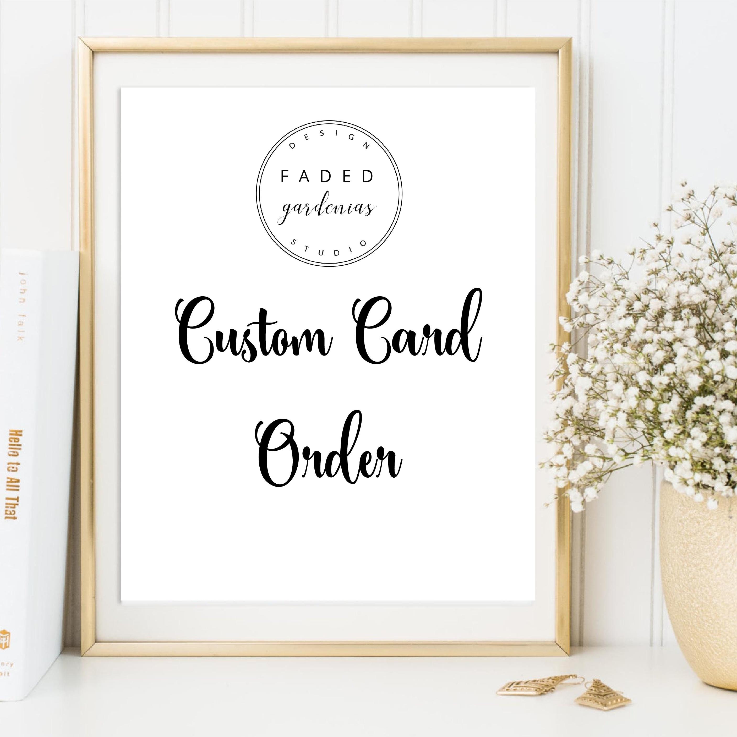 Custom Card Order | Etsy