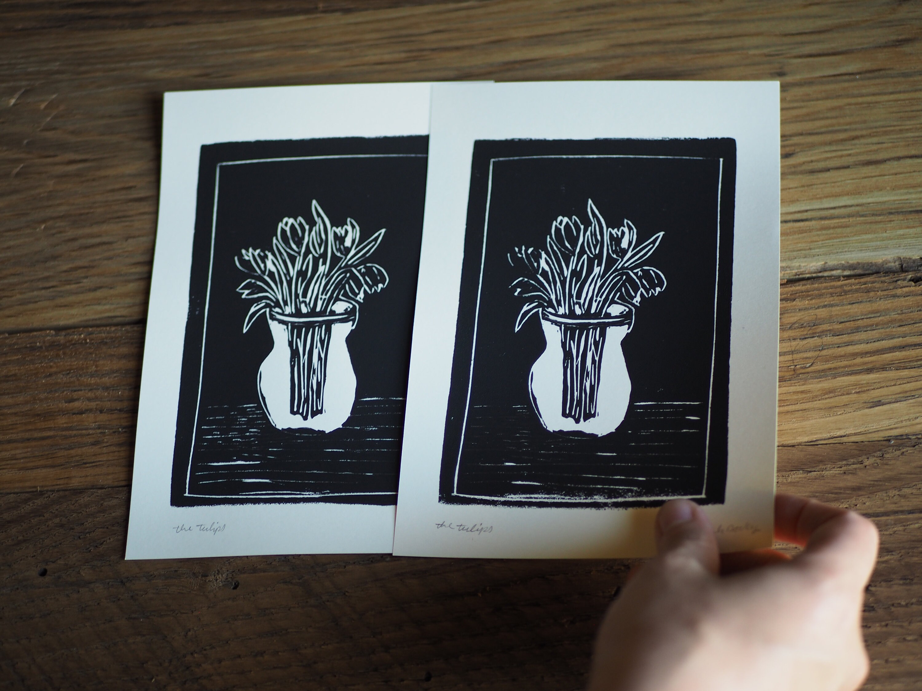 Springs Tulips Linocut Print the Tulips - Etsy