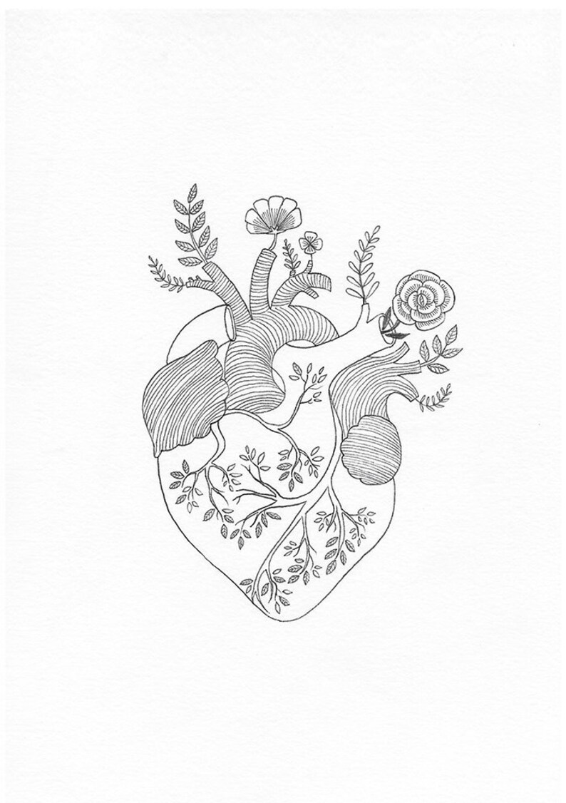 Blooming Heart - Etsy