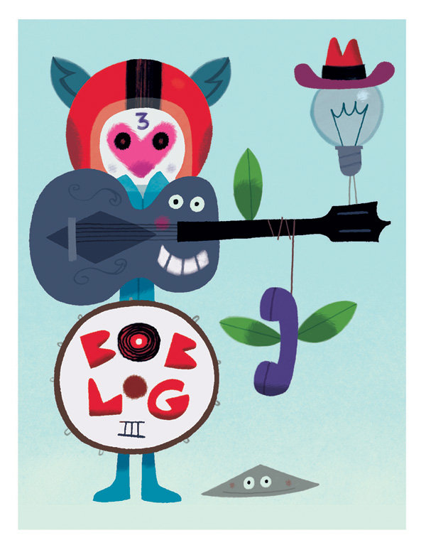 Postcard- Bob Log 3-by Vincent Mathy