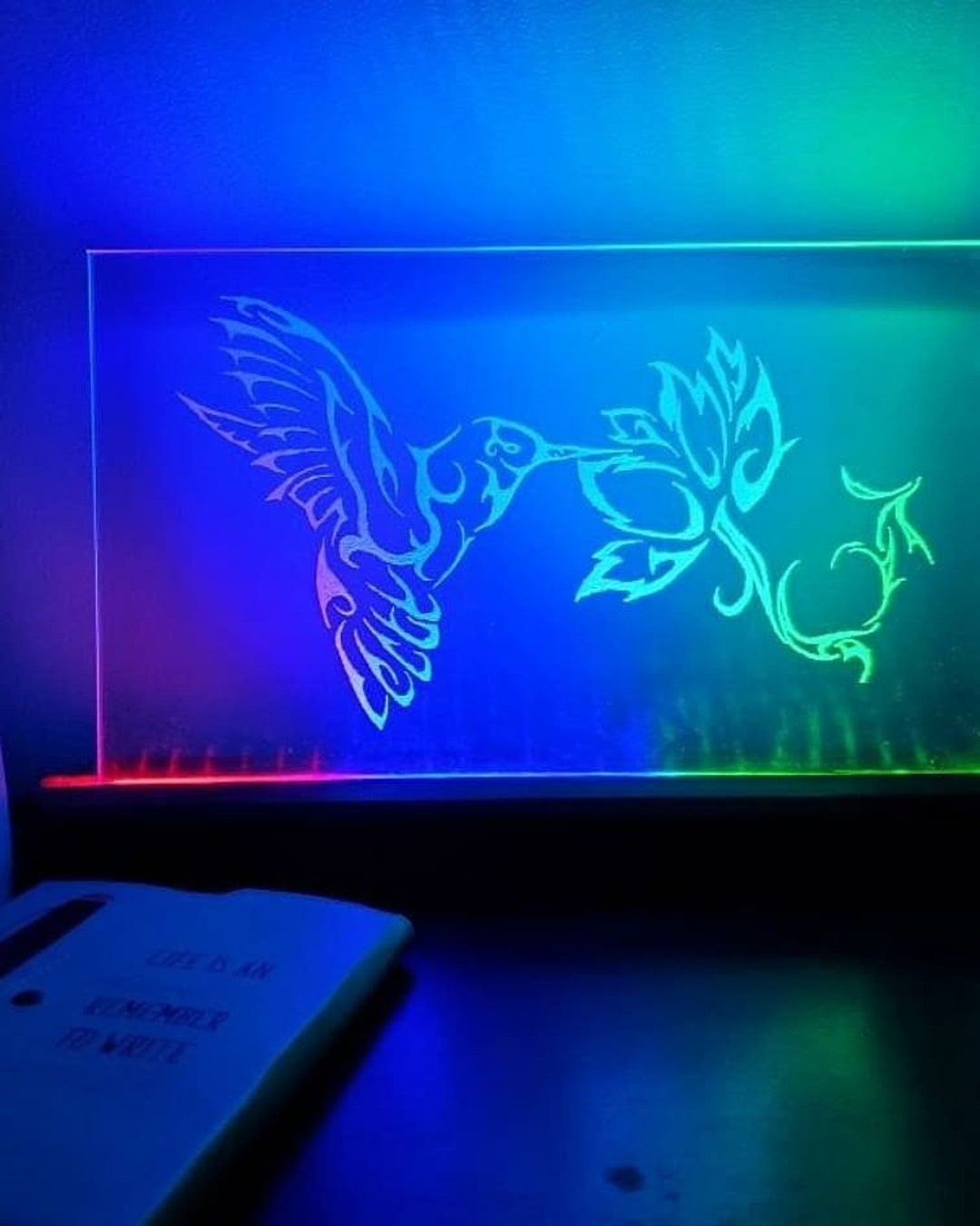 Engraved LED Glass Light - Etsy