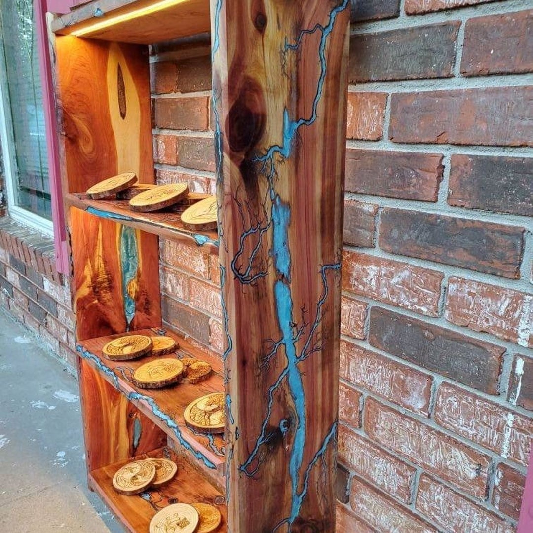 Lightning Cedar Bookshelf - Etsy