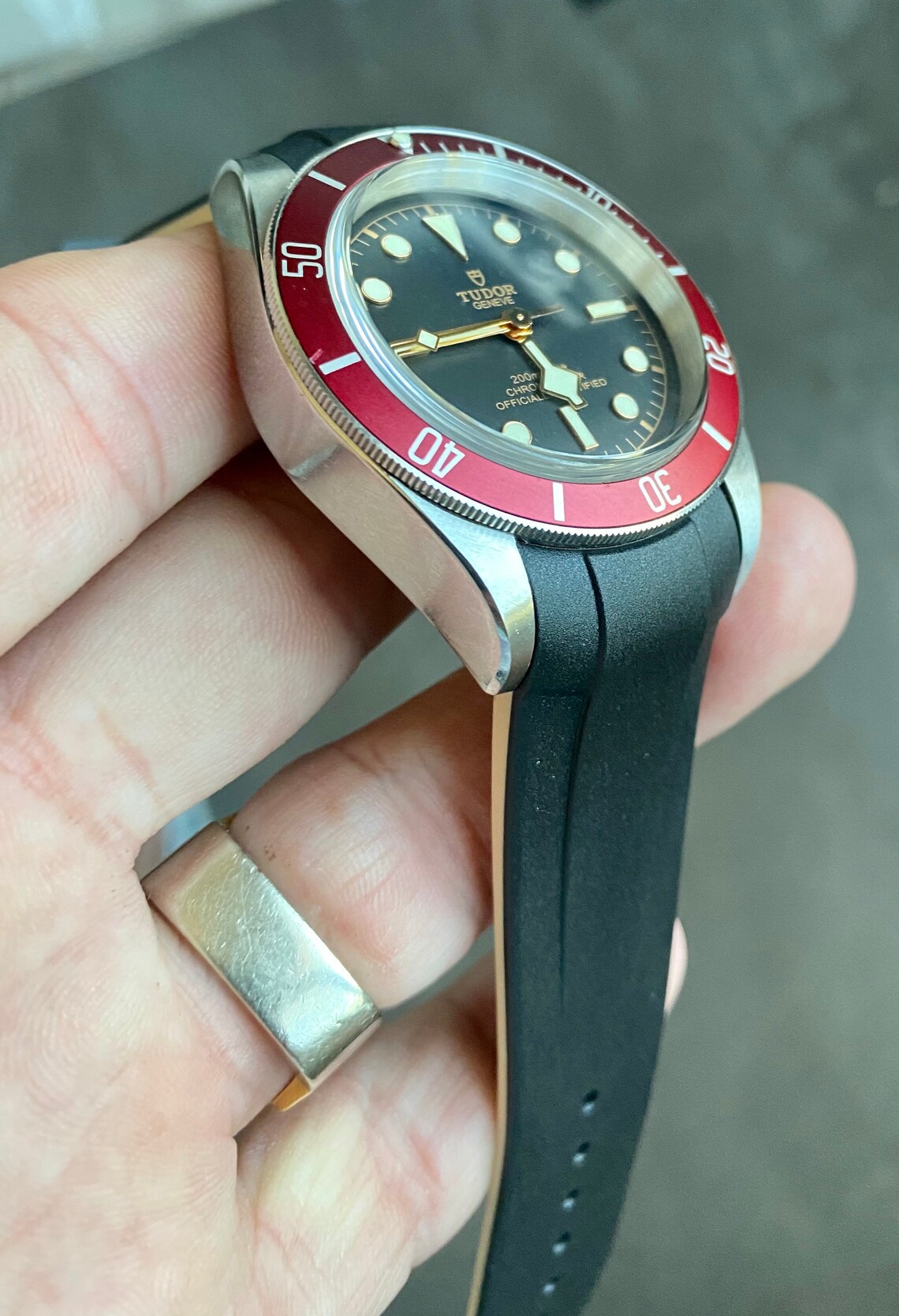 22mm Vulcanized Rubber DUAL Strap for Tudor Black Bay Watches | Etsy