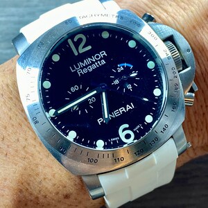 Perfect Fit WHITE Panerai 44mm Luminor Case 24mm Curved Vulcanized ...