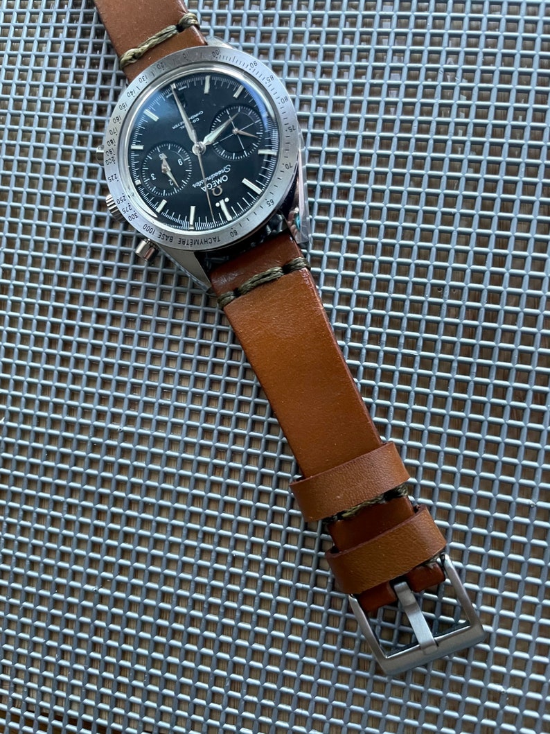 Dull BROWN Crazy Horse Leather Vintage Watch Strap OLIVE GREEN - Etsy