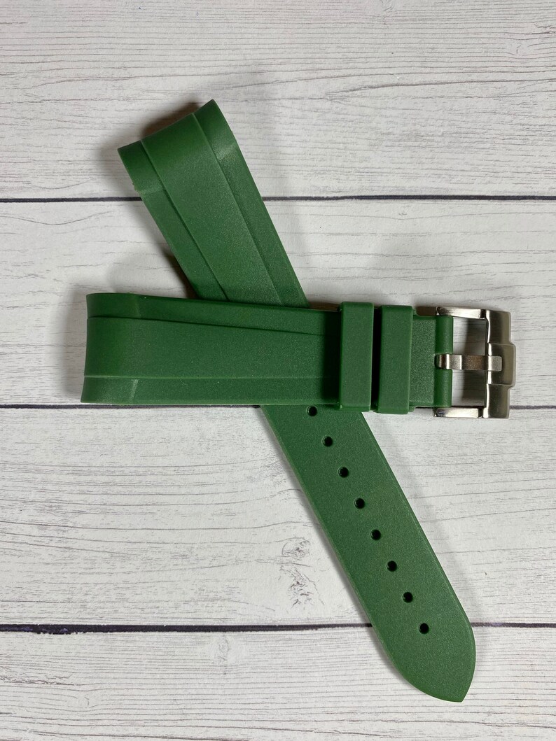 22mm GREEN Vulcanized Rubber Strap for Tudor BLACK BAY & - Etsy