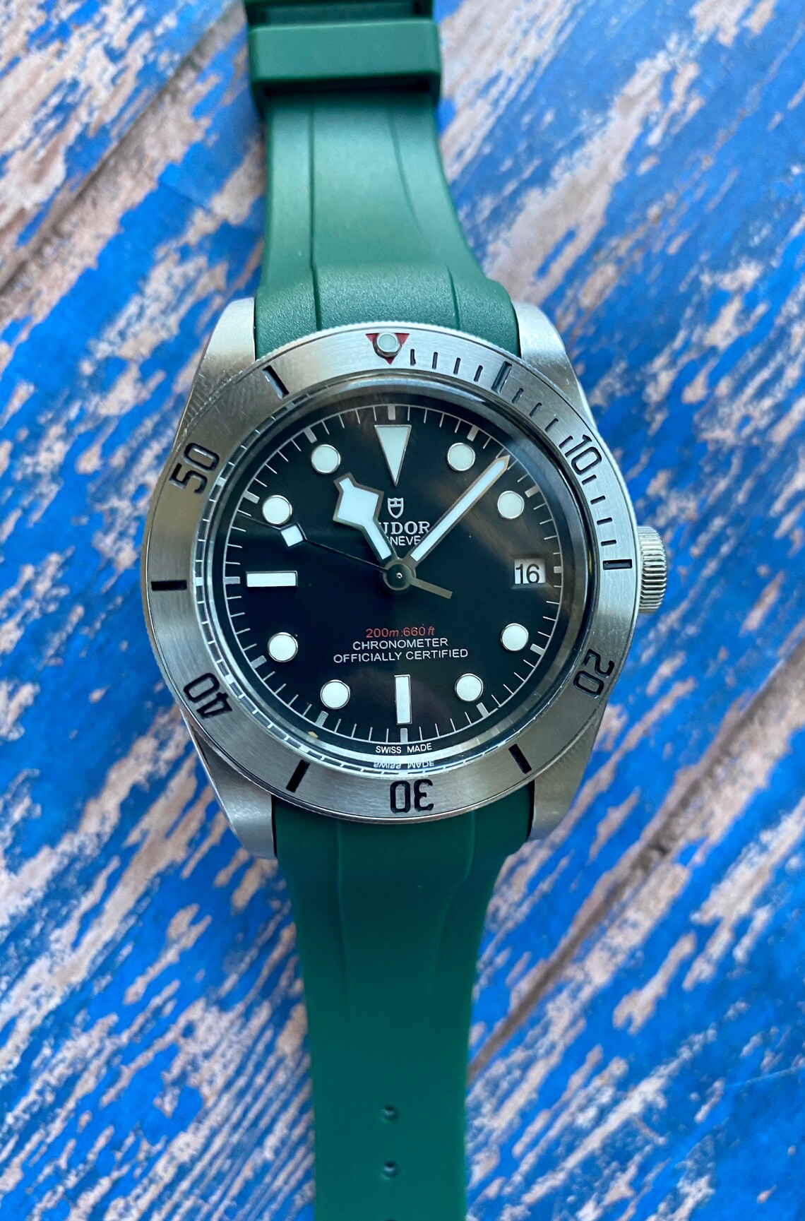 22mm Vulcanized Rubber Strap for Tudor Black Bay Watches | Etsy