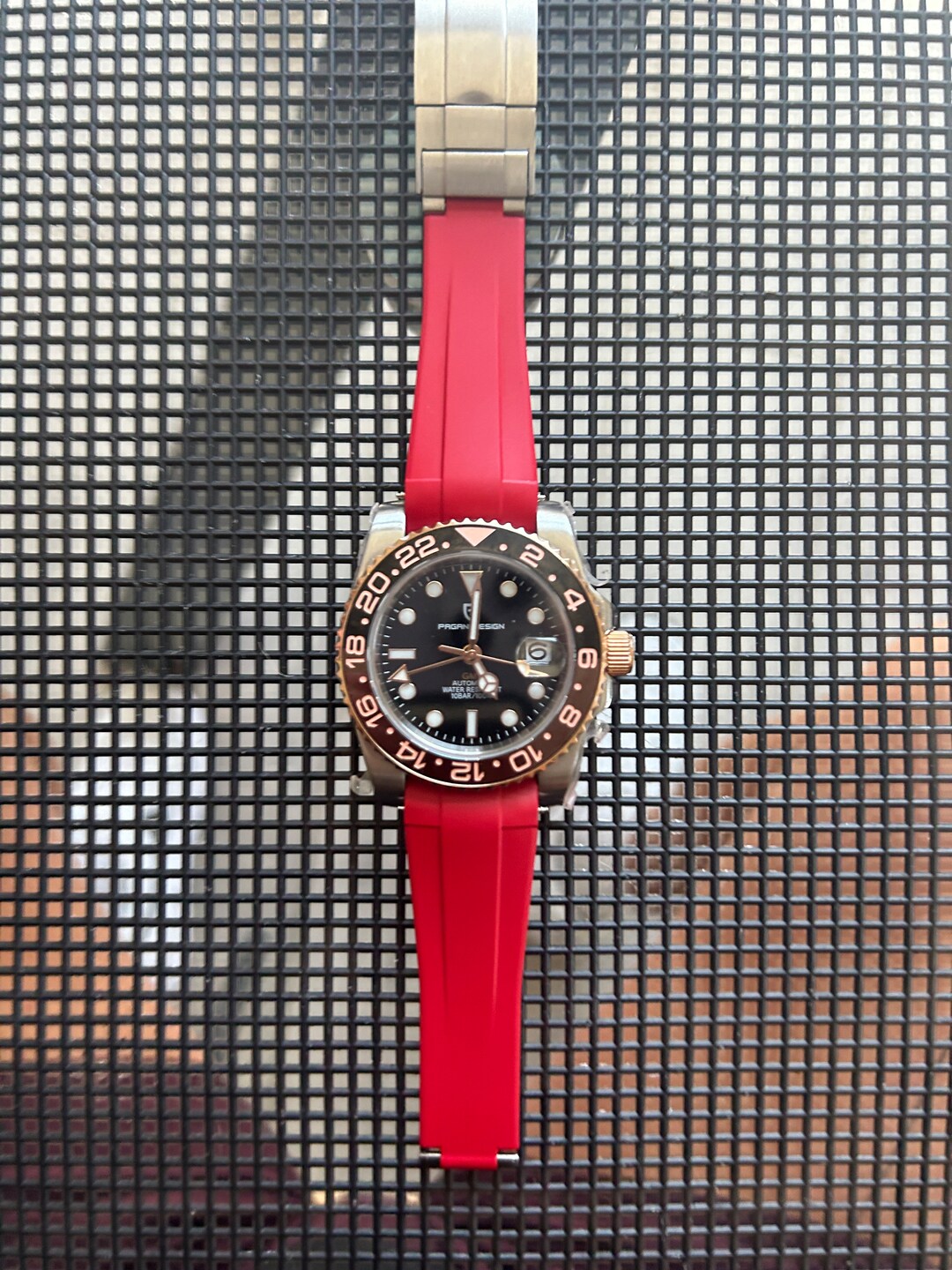 20mm RED Vulcanized Caoutchouc Rubber Strap Rolex GMT PEPSI - Etsy