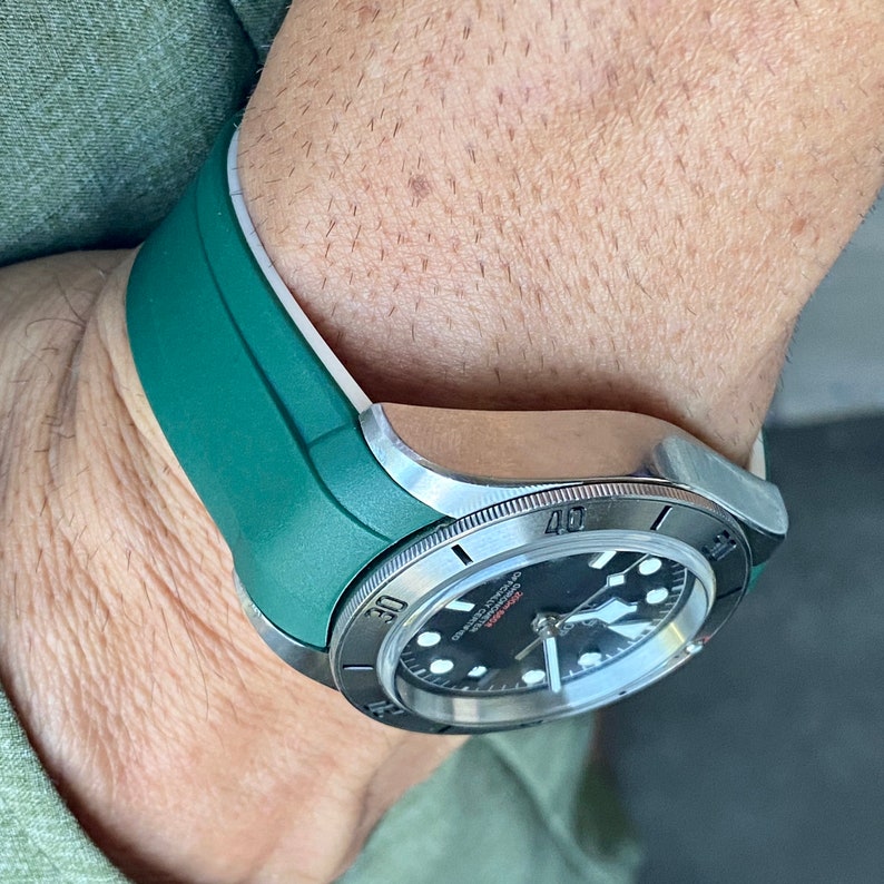 22mm Vulcanized Rubber Strap for Tudor Black Bay Watches | Etsy