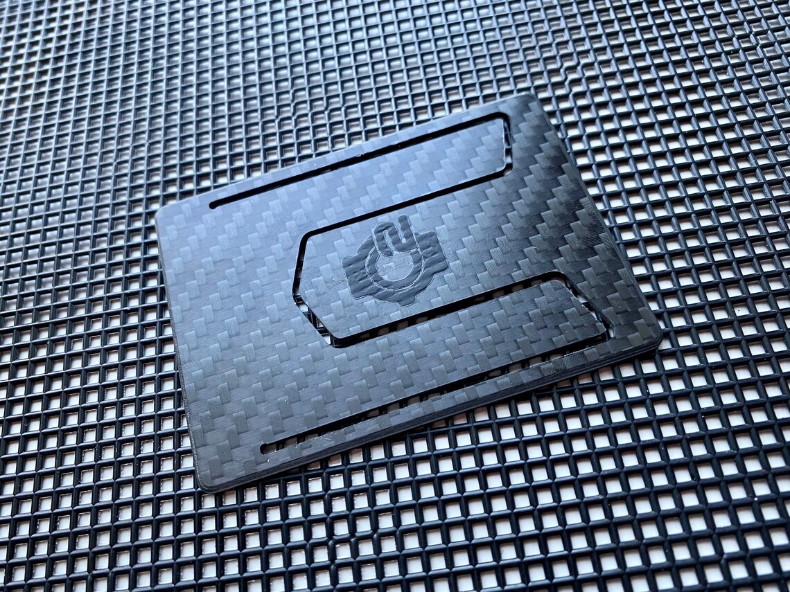 Black Modern Carbon Fiber Minimalistic Front Pocket Wallet - Etsy