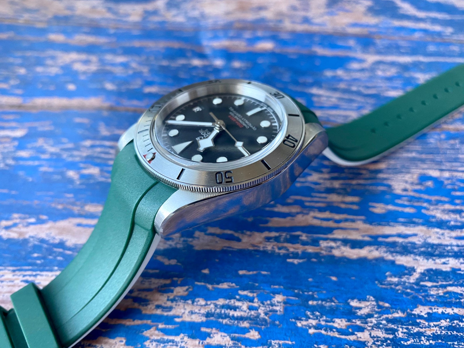 22mm Vulcanized Rubber Strap for Tudor Black Bay Watches | Etsy